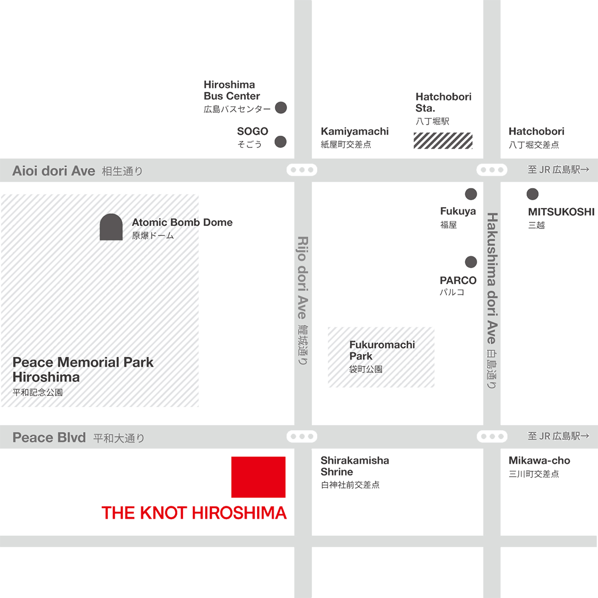 Access | HOTEL THE KNOT HIROSHIMA